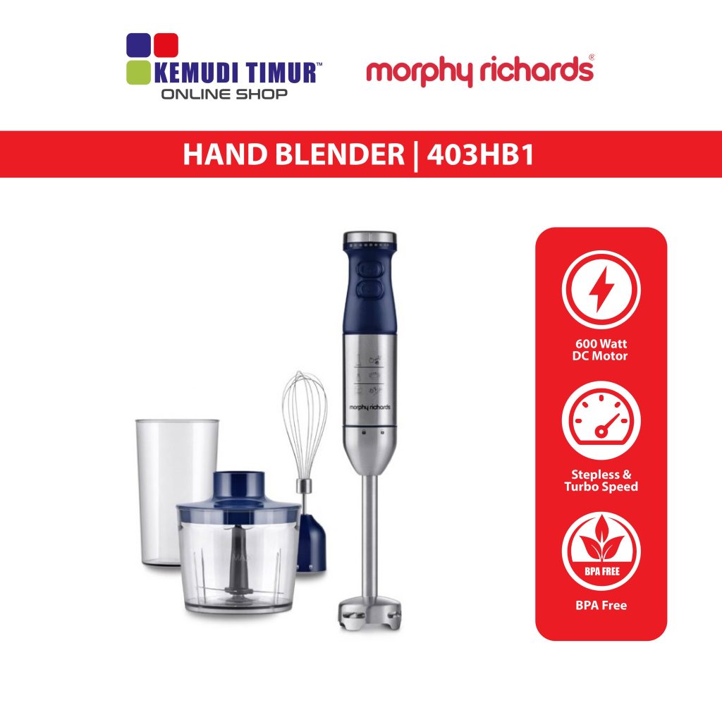 MORPHY RICHARDS HAND BLENDER 600W 500ML – 403HB1 – Kemudi Timur